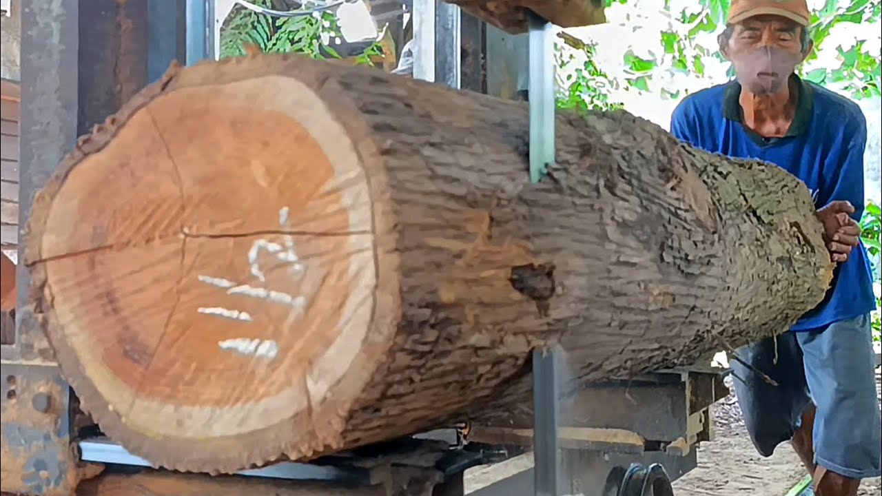 The best teak wood board processing for furniture materials - YouTube