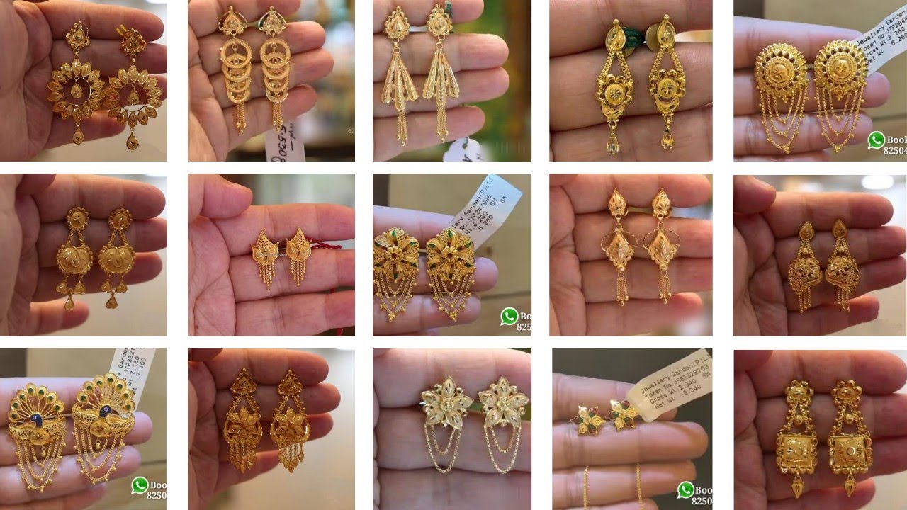 light weight Regular use // gift items gold earrings design with weight ...