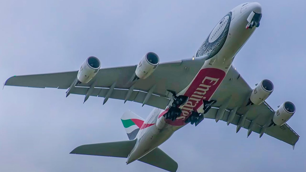 Emirates Airbus A380 A6-EUY Journey To The Future Livery departing from ...