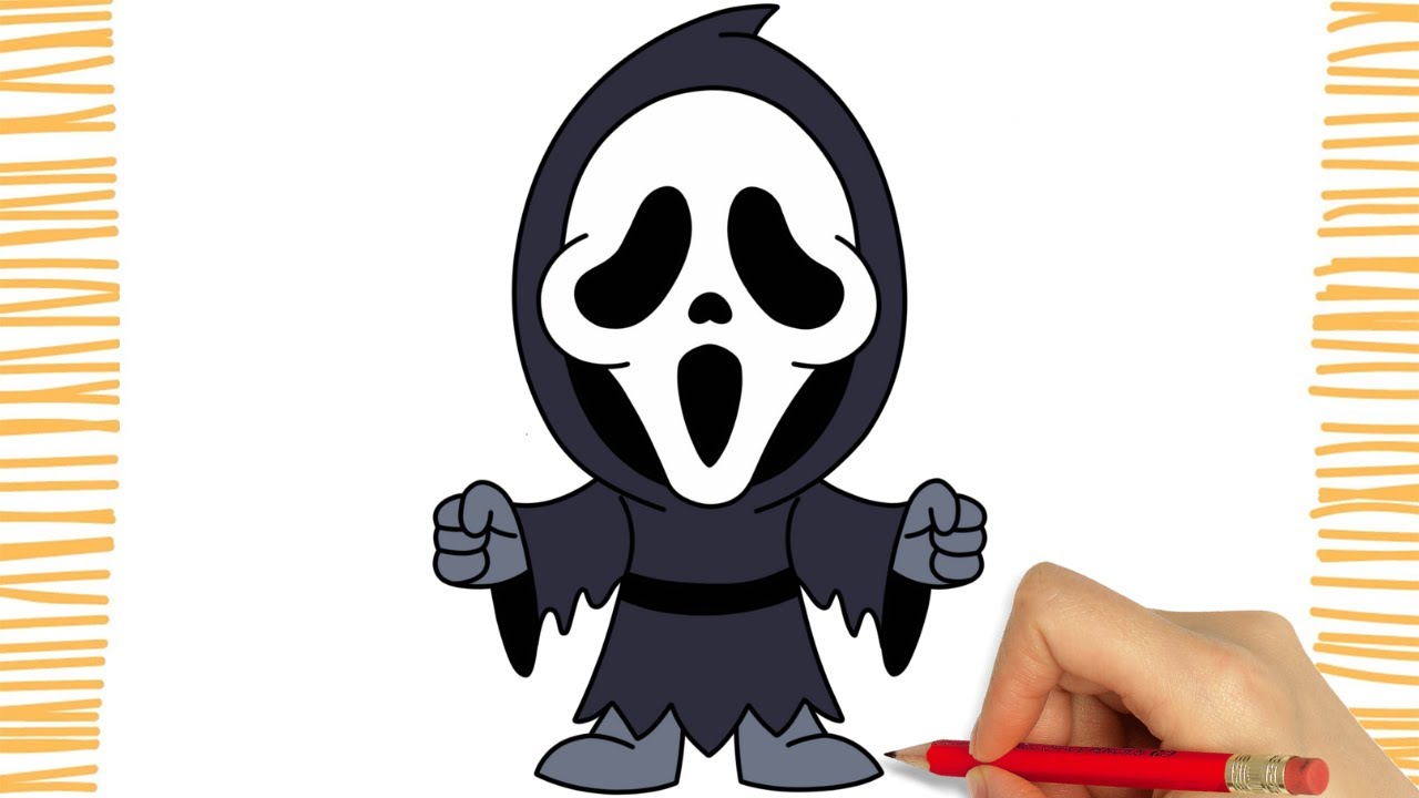 How To Draw a GHOSTFACE I SCREAM I Easy - YouTube