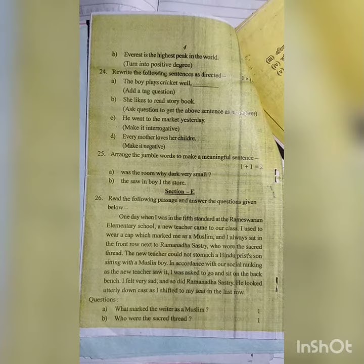 Class 9 English Previous Year Question Paper Class9 previousyear class-9-english-previous-year-question-paper-class9-previousyear