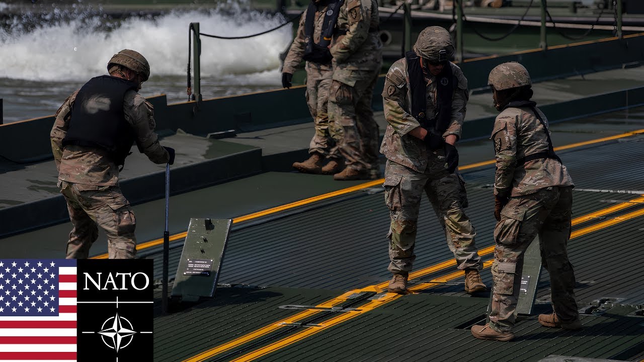 US Troops Construct Massive Bridge to Deploy Tanks Across Romanian ...