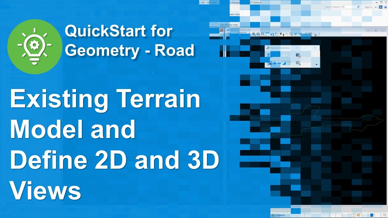 06 Existing Terrain Model and Define 2D and 3D Views - YouTube