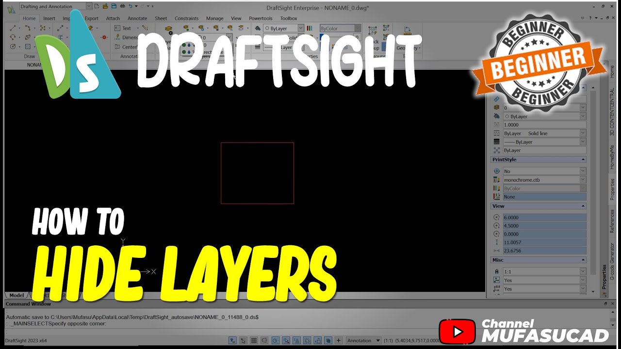 How To Hide Layers In Draftsight - YouTube