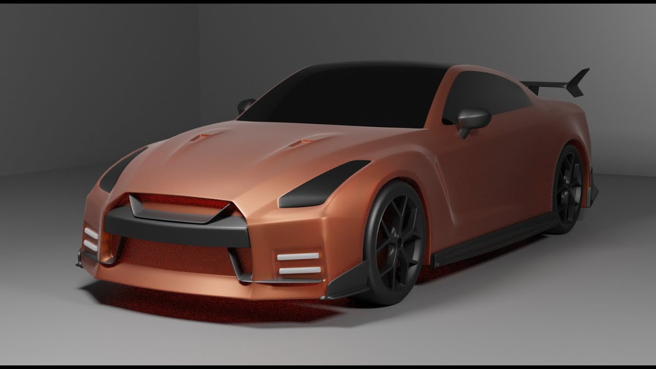 BLENDER Nissan GTR modelling for 3D printing(PART 4) - YouTube