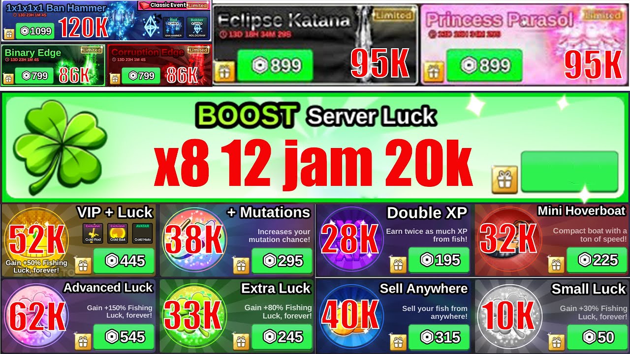 🔴 LIVE x8 server luck Fish it ROBLOX #mancing #gaming - YouTube