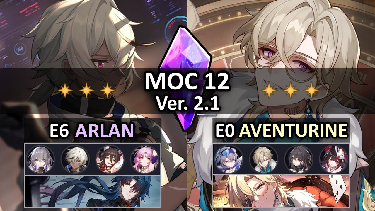 E6S1 Arlan & E0S1 Avanturine | Memory of Chaos 12 | Honkai Star Rail 2. ...