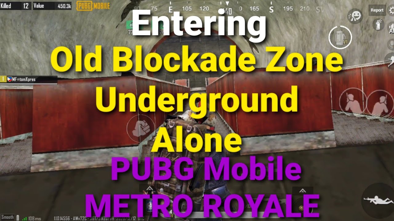 Entering Old Blockade Zone Underground Alone in PUBG Mobile METRO ROYALE. - YouTube