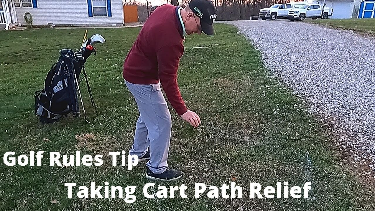 Golf Rules Tip- Taking Cart Path Relief - YouTube