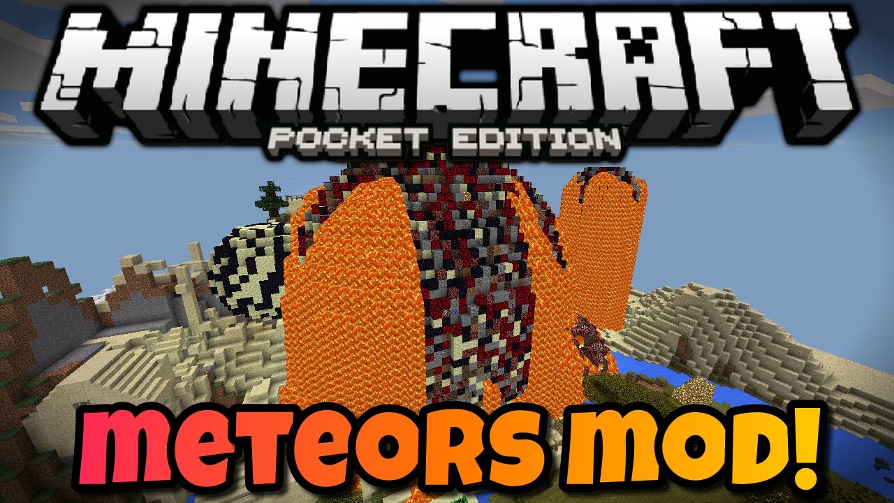 [0.13.1] Minecraft PE - MASS DISTRUCTION! - Meteors Mod Showcase - YouTube