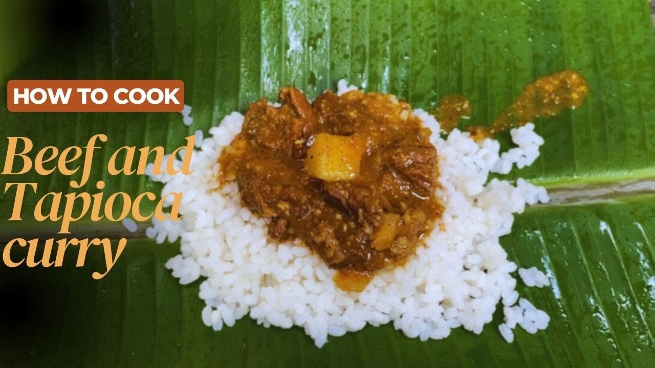 Beef and Tapioca curry // Traditional way of cooking in Kerala ...