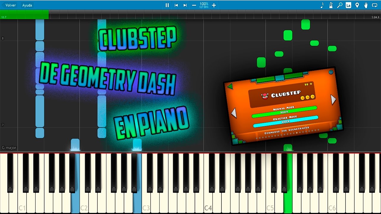 Canción de Clubstep de geometry dash en piano Acordes - Chordify