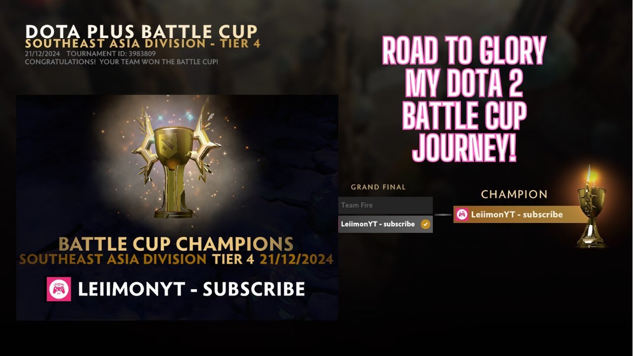 Road to Glory My Dota 2 Battle Cup Journey! - YouTube