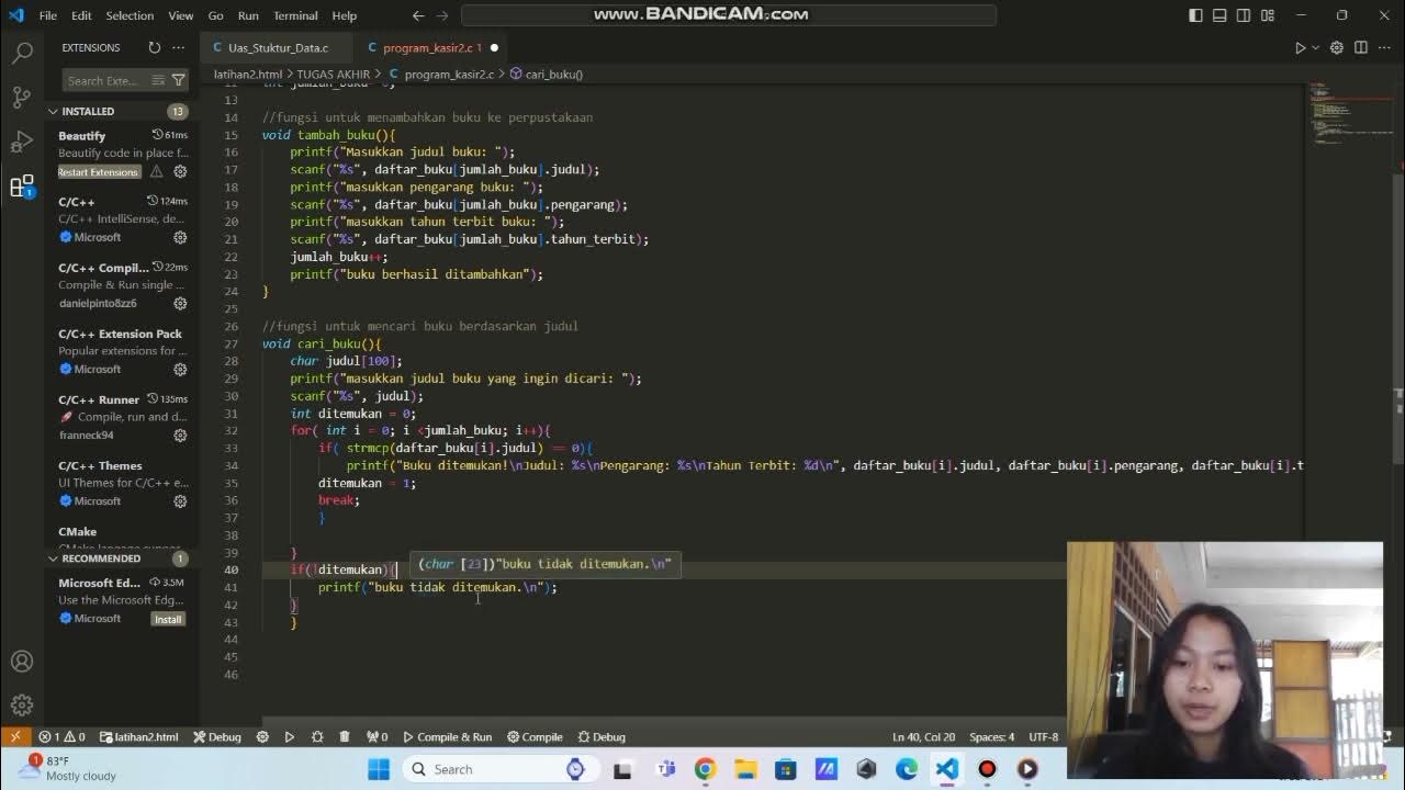 Projects UAS stuktur data - YouTube