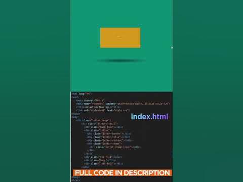 HTML & CSS Envelope 🎨 ️ Animation #html5 #webdevelopment #coding # ...