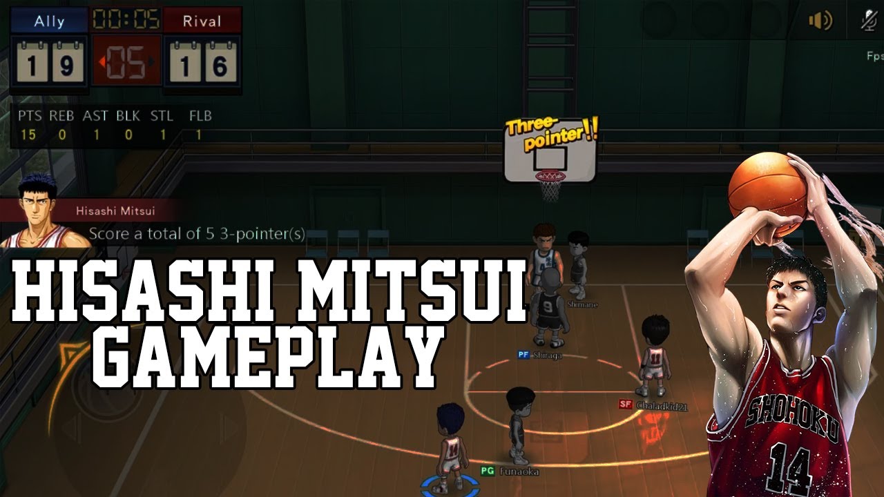Slam Dunk Mobile Game - Hisashi Mitsui Gameplay - YouTube