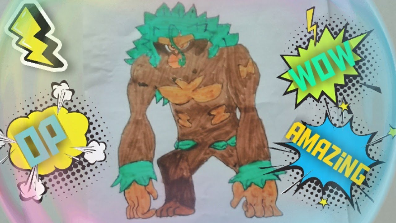 How to draw Rillaboom pokemon / easy /tutorial/#9 - YouTube