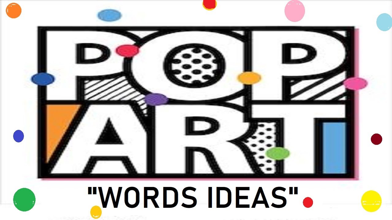 Pop Art | Pop Art Words ideas | How to create Pop Art Words - YouTube