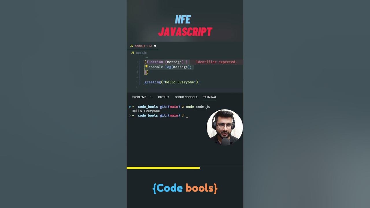 Immediately Invoked Function Expression javascript #iife #javascript #coding #shorts - YouTube