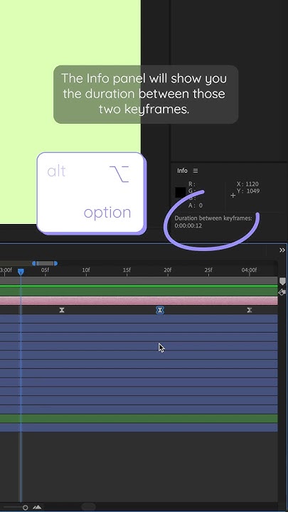 Find the Time (Distance) Between Keyframes in Adobe After Effects - YouTube