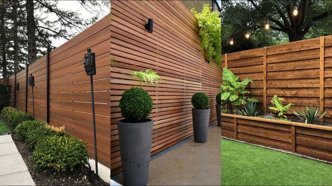 Backyard Boundaries Wooden Fence Inspiration Design || Backyard Timber ...