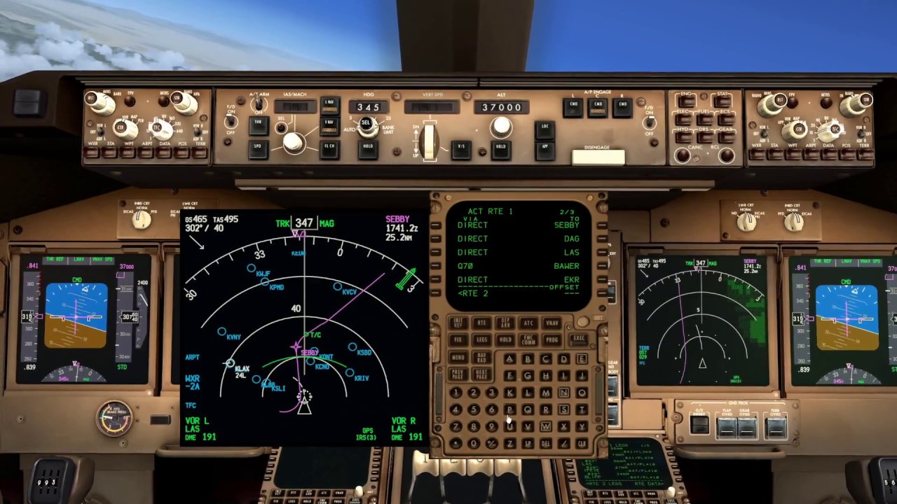 FMS CDU Exercises Part 1 (PMDG B747 400) - YouTube