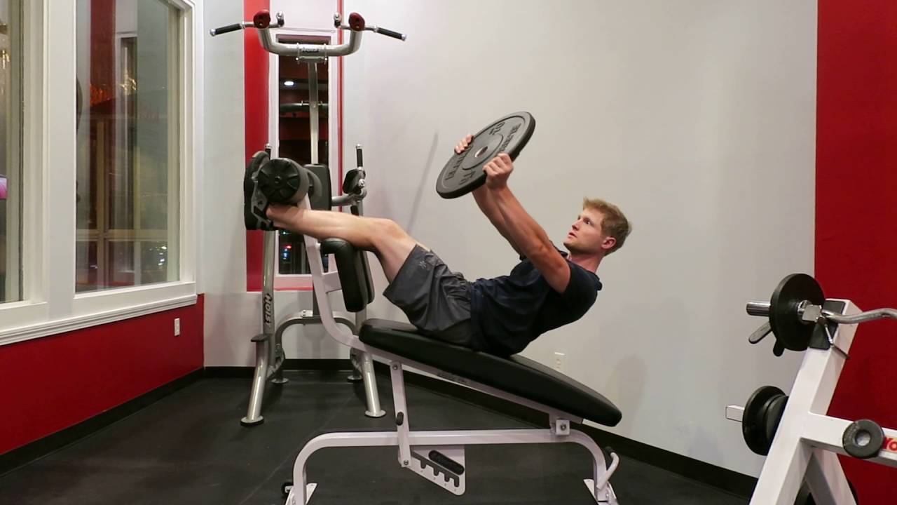 Ab Crunch Rotation with Weight Plate - YouTube