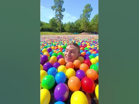 LAKE WITH 1 MILLION BALL PIT BALLS!! #shorts - YouTube