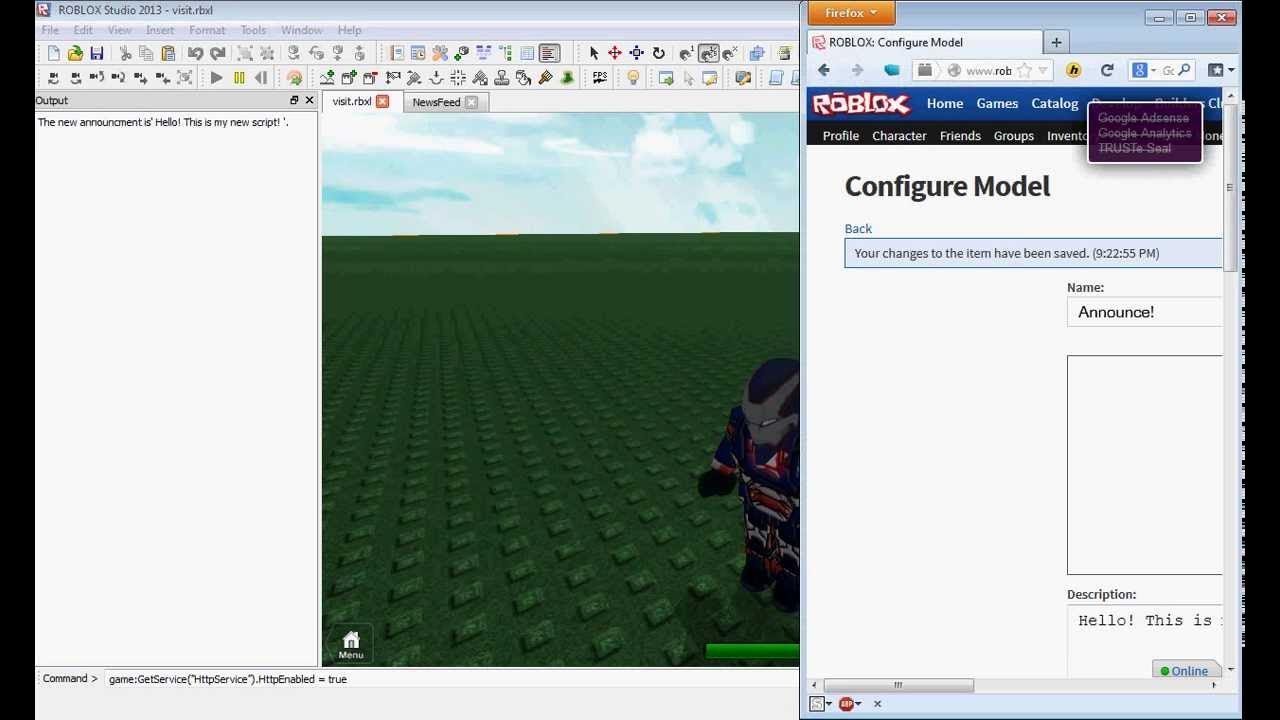 ROBLOX Server announcement script! - YouTube