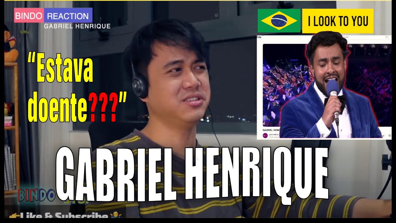He Was SICK-But Still Better Than Most Singer | I Look To You Gabriel Henrique Reaction | BINDO ...