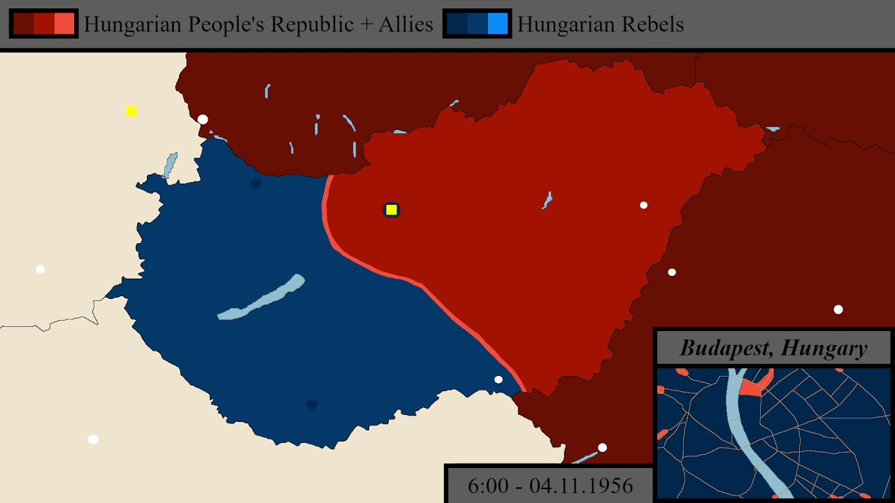 Hungarian Revolution 1956 Map
