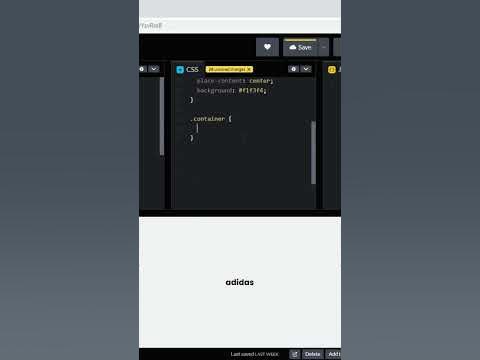 How To Make Adidas Logo Using CSS | Adidas Logo Design in CSS #shorts #cssshorts - YouTube
