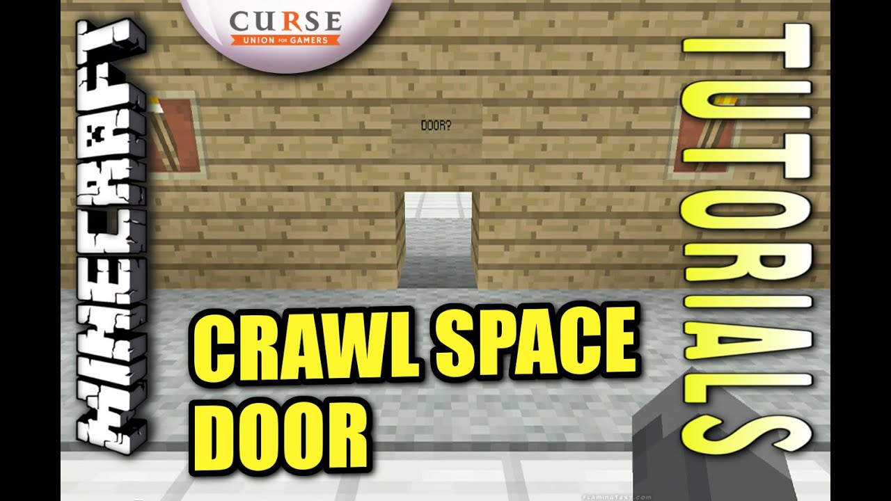 Minecraft PS4 - SECRET CRAWL SPACE DOOR - How To - Tutorial ( PS3 ...