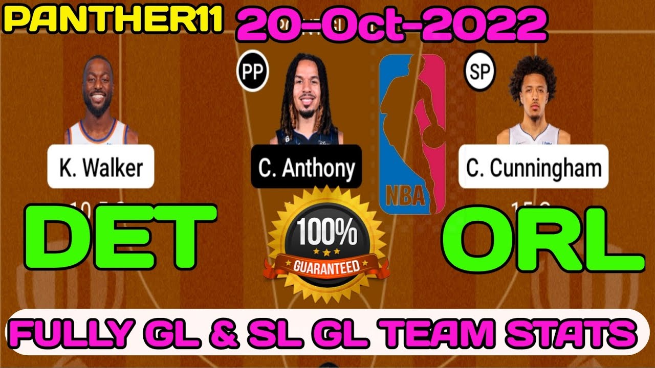 DET VS ORL NBA BASKETBALL || DET VS ORL DREAM11 PREDICTION || DETROIT ...