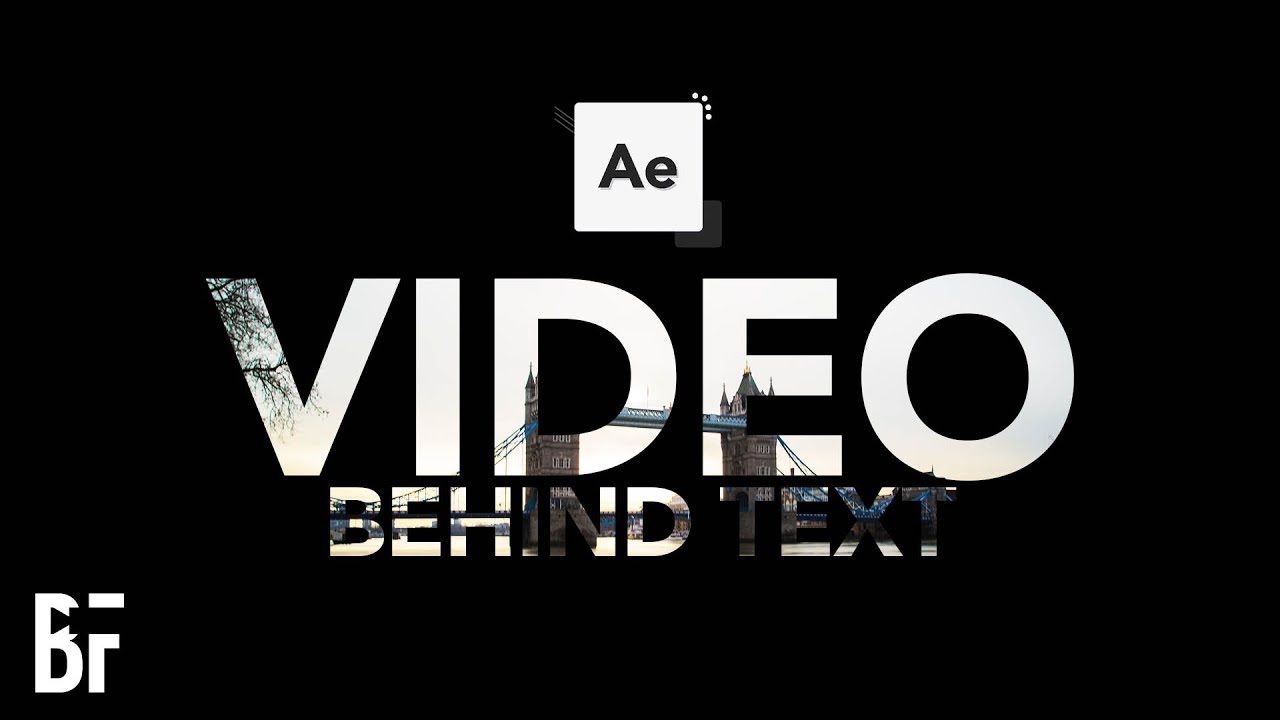 Video Behind Text Effect - After Effects - YouTube