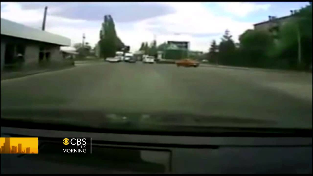 Man hit by car, flies off of windshield - YouTube