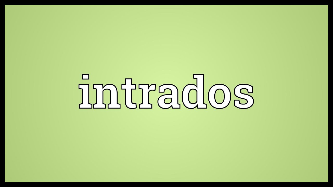 Intrados Meaning - YouTube