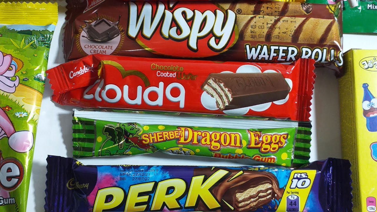 Lots Of Candy, Sherbet Dragon Eggs Bubble Gum, Wispy Wafer Roll | ASMR ...