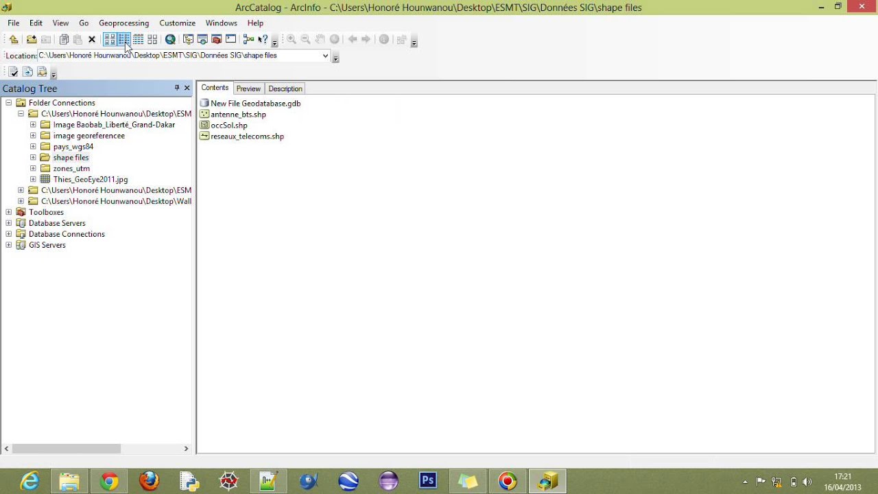 ARCGIS DESKTOP - 2 - Présentation de ArcCatalog - YouTube