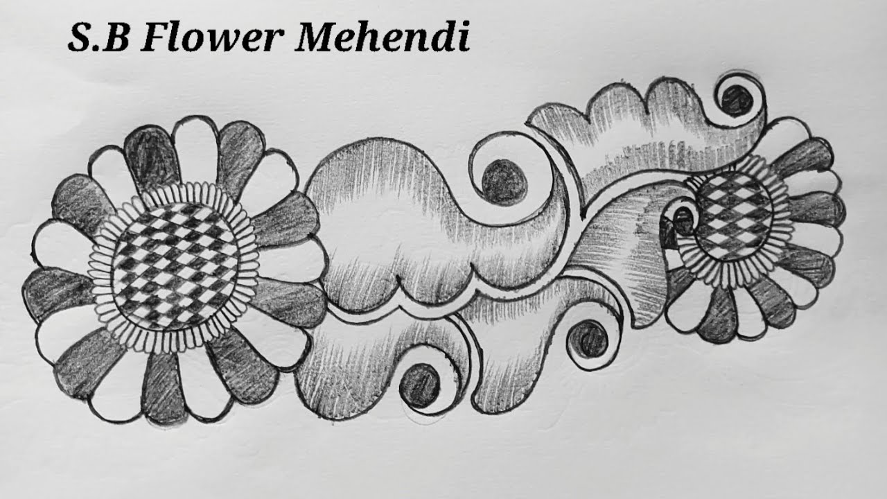 New Easy & Beautiful Mehandi Design With Pencil Shade / Mehandi Art ...