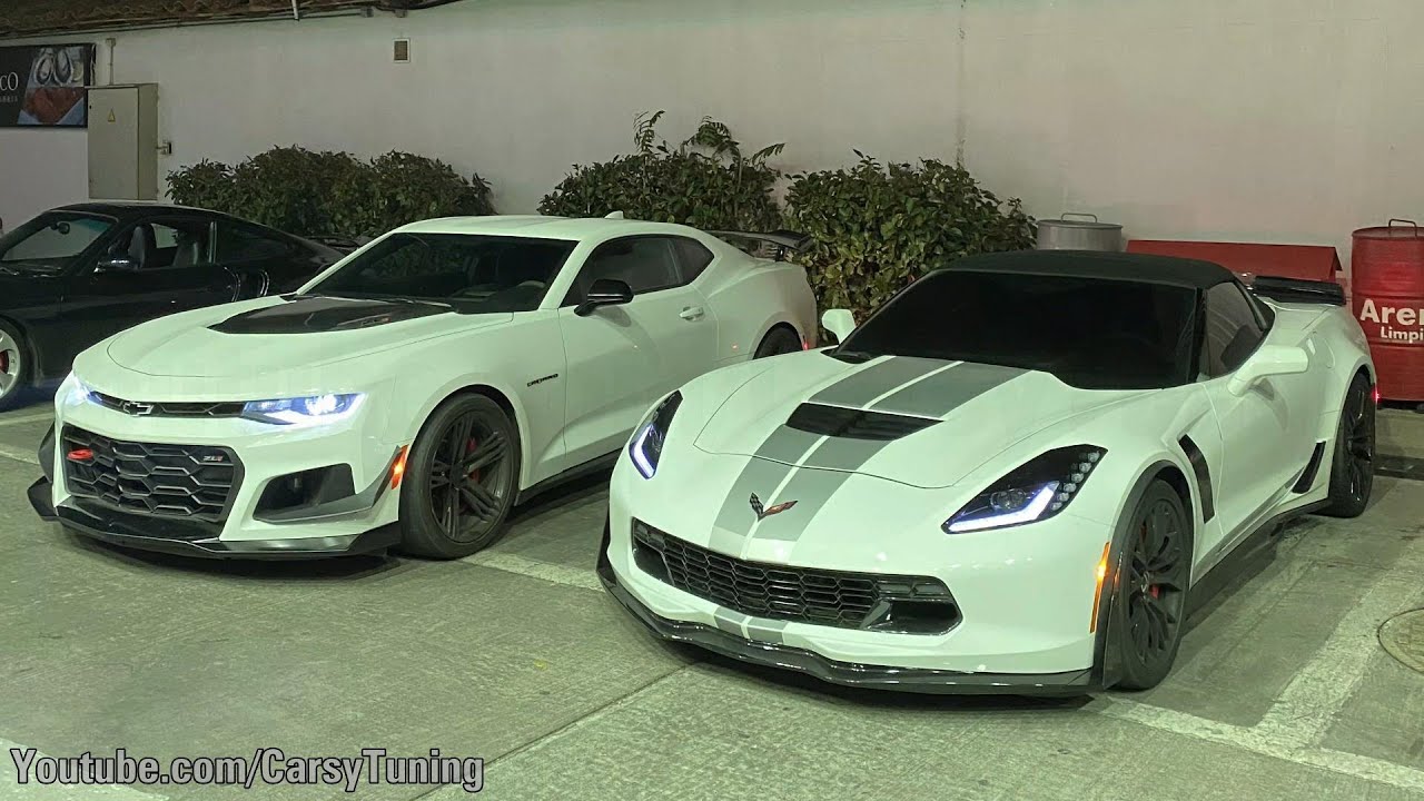 Camaro ZL1 1LE v/s Corvette C7 Z07 Cabriolet - Pruebas de +700WHP - YouTube