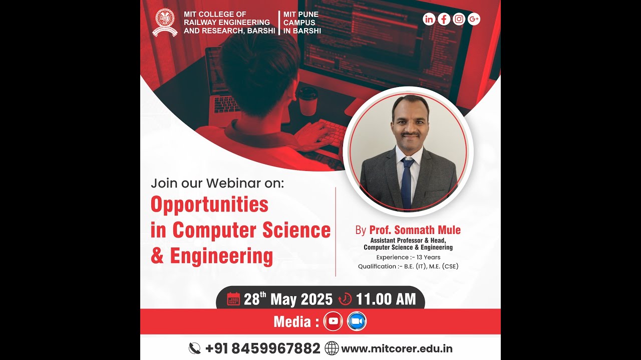 Webinar on Career Opportunities in Computer Science & Engineering - YouTube