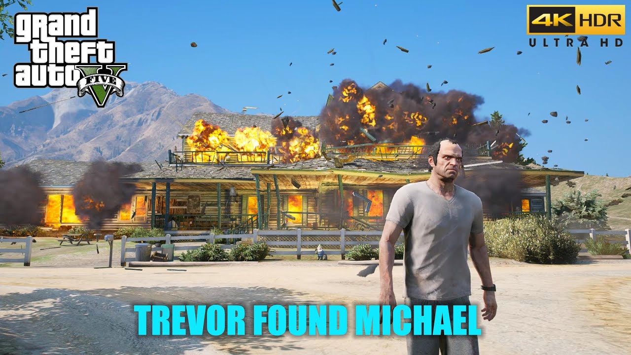 GTA 5 Trevor found Michael || Michael reunited with Trevor 4K - YouTube