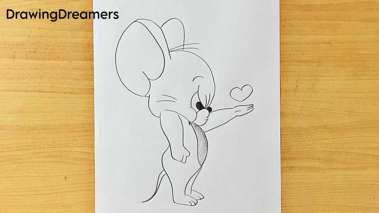 How to Draw Cute Angry Jerry Step by Step || Tom and Jerry Drawing Easy ...