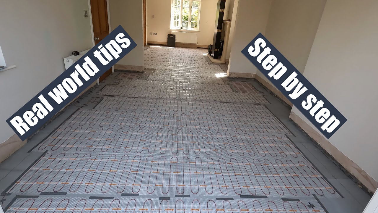 Electric underfloor heating installation - YouTube