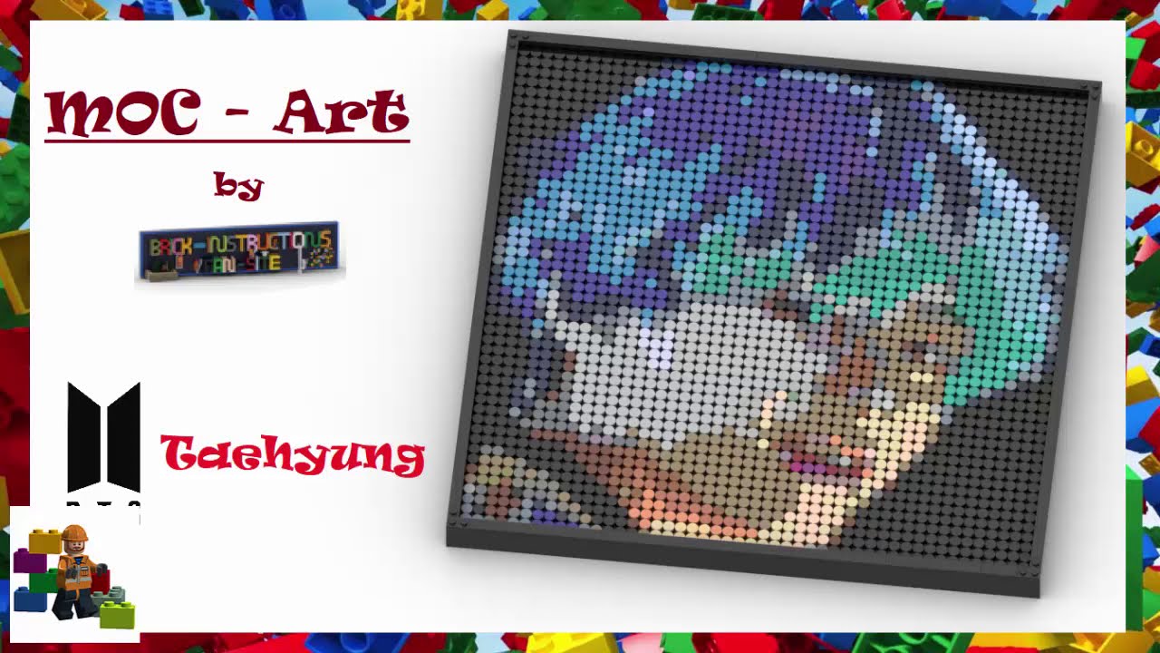 LEGO instructions - MOC- LEGO Art - BTS - Taehyung - YouTube