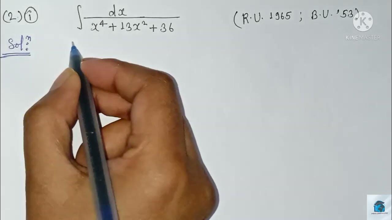 integrate-dx-x-4-13x-2-36-youtube