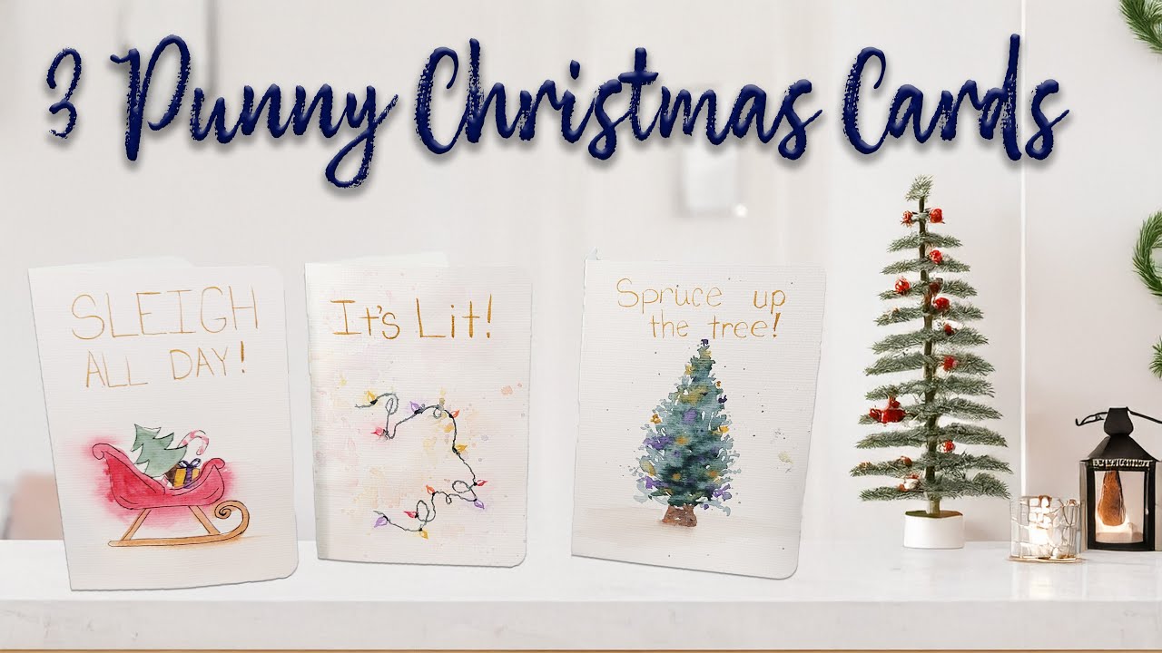 How to Paint Three Watercolor Christmas Cards - Real Time Tutorial ...