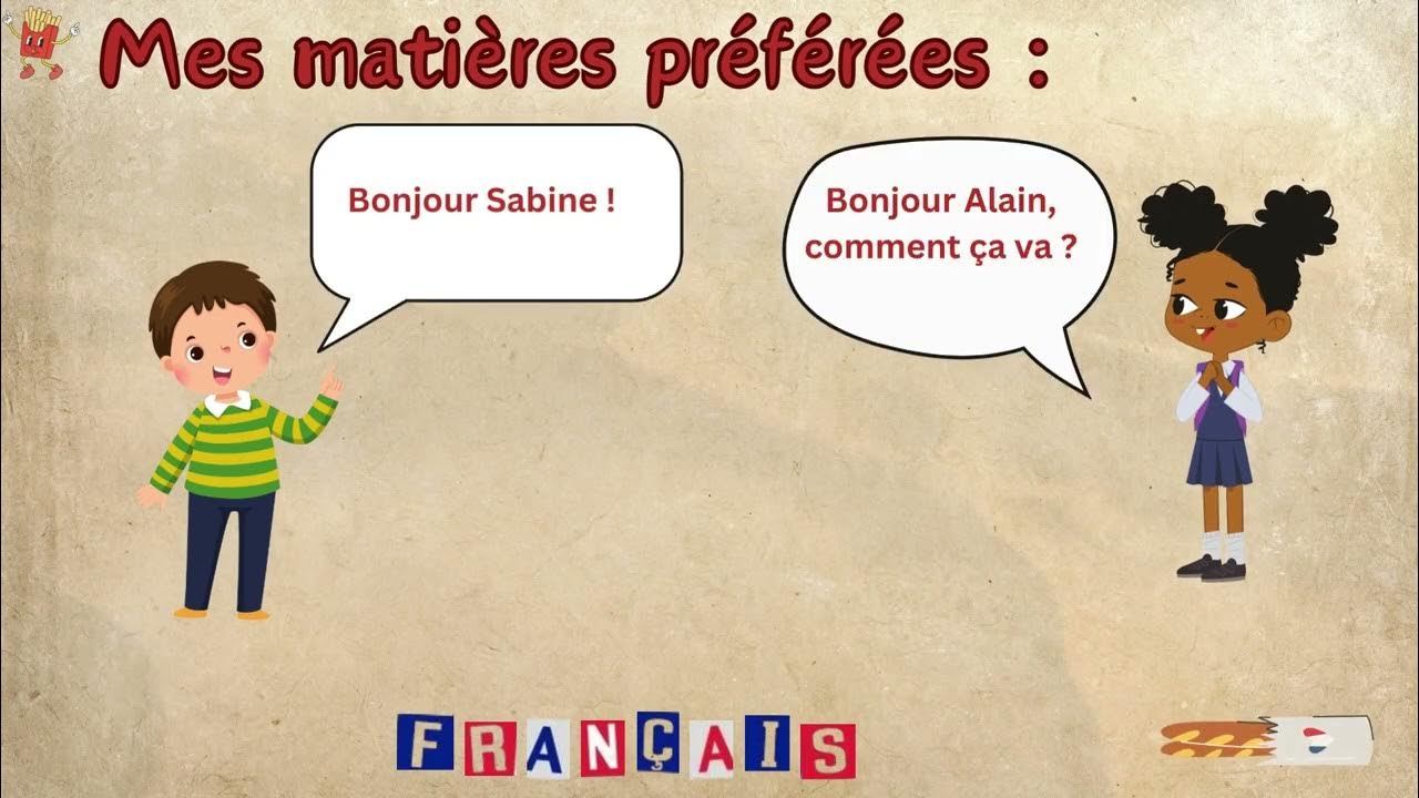 School subjects/ Les matières scolaires French 1A lesson - YouTube