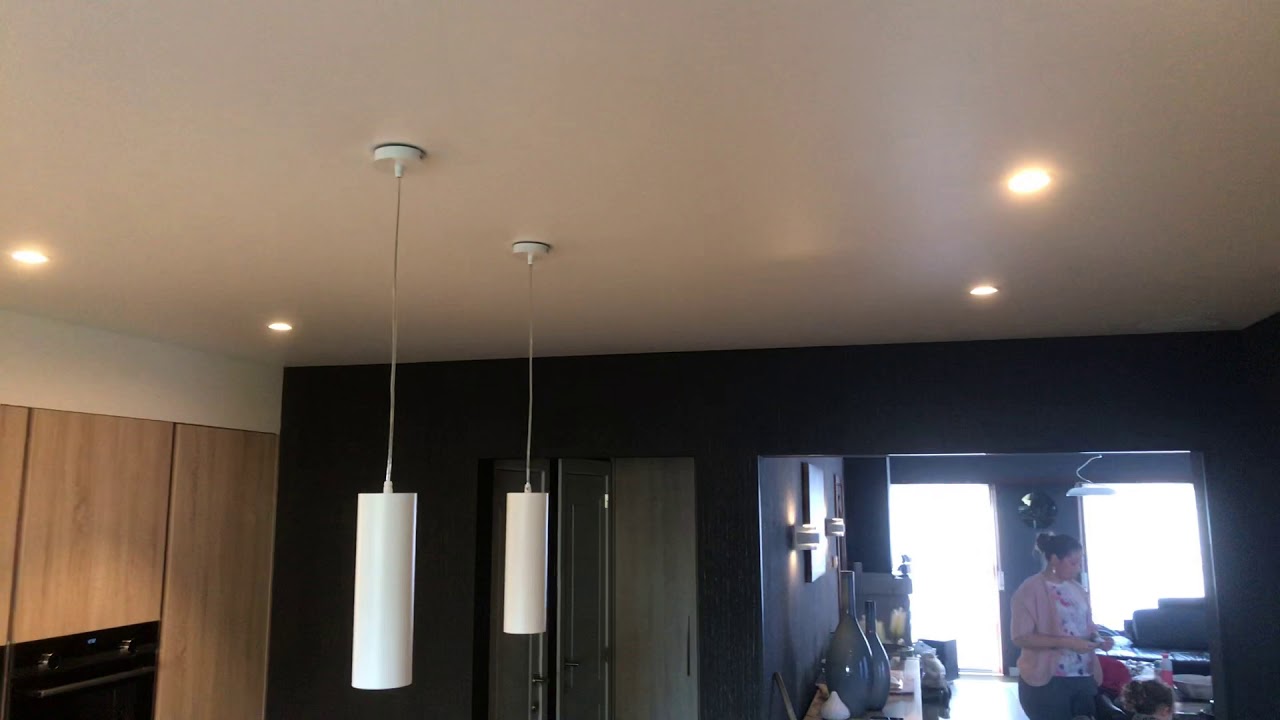 Spanplafond pvc Spalek klaar ☀️☀️☀️ - YouTube